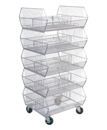 5-TIER STACKING BRACKET DISPLAY - CHROME | Store Displays®