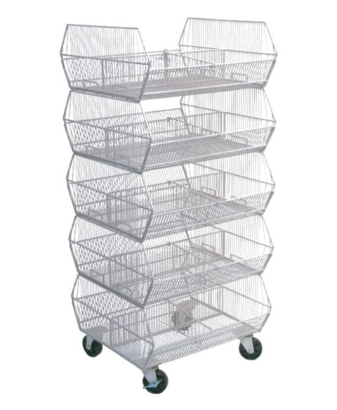 5-TIER STACKING BRACKET DISPLAY - CHROME | Store Displays®