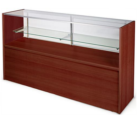 6' Half Vision Display Case Cherry | Store Displays®
