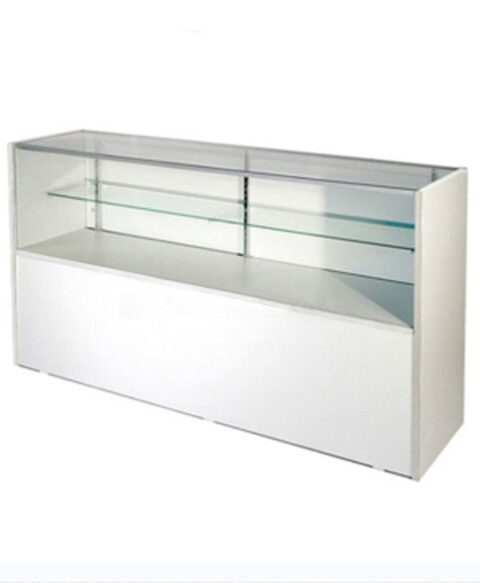 | 6' Half Vision Display Case White | Store Displays®