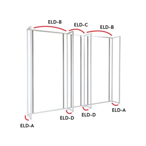 | Eldura 96" Add On Length Connector Square Tubing | Store Displays®
